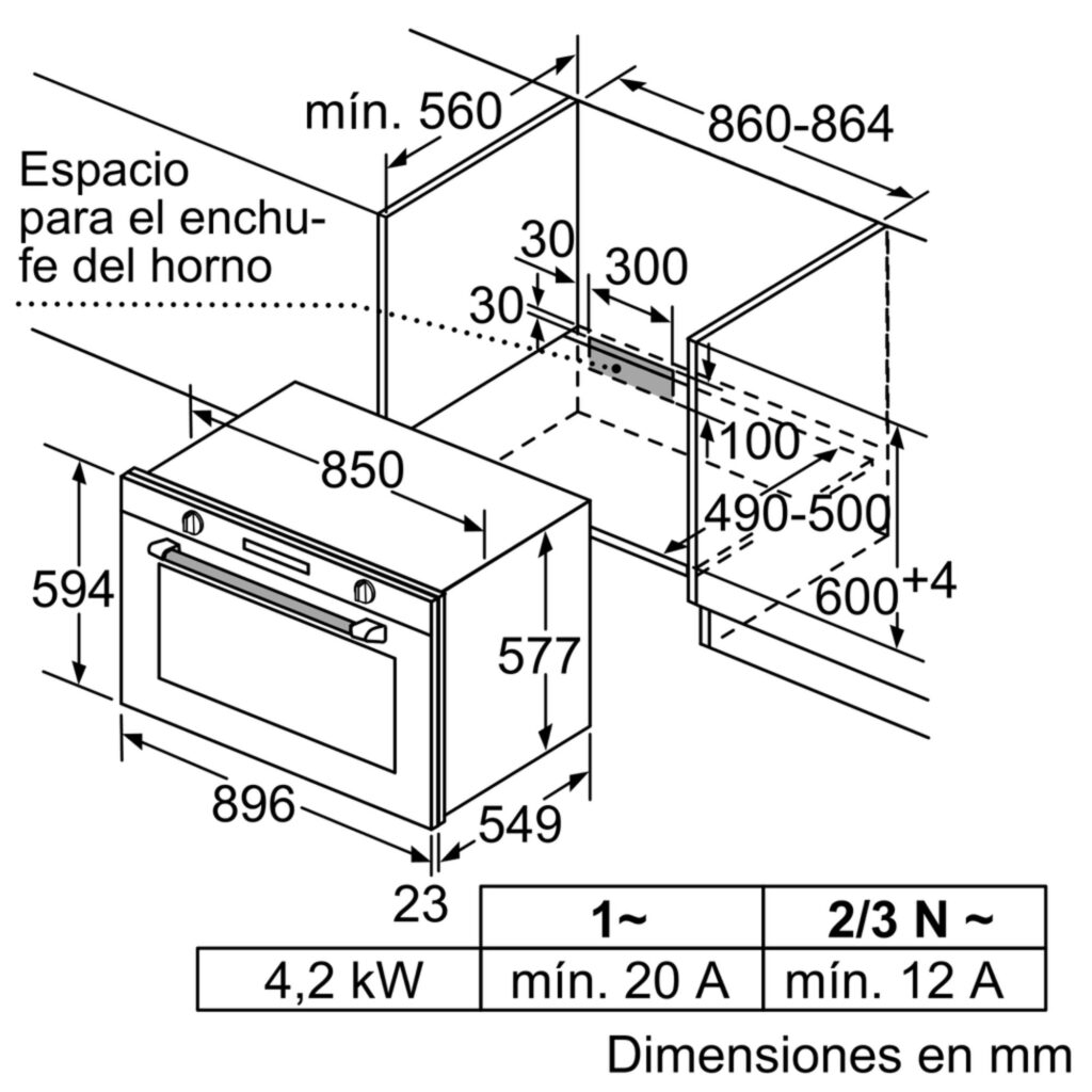 Horno de empotrar Bosch VBD5780S0 Pirolítico 90cm – GIEMMA